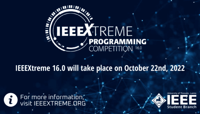 IEEE Xtreme 16.0 – Be Xtreme with Us! » IEEE GREECE SECTION